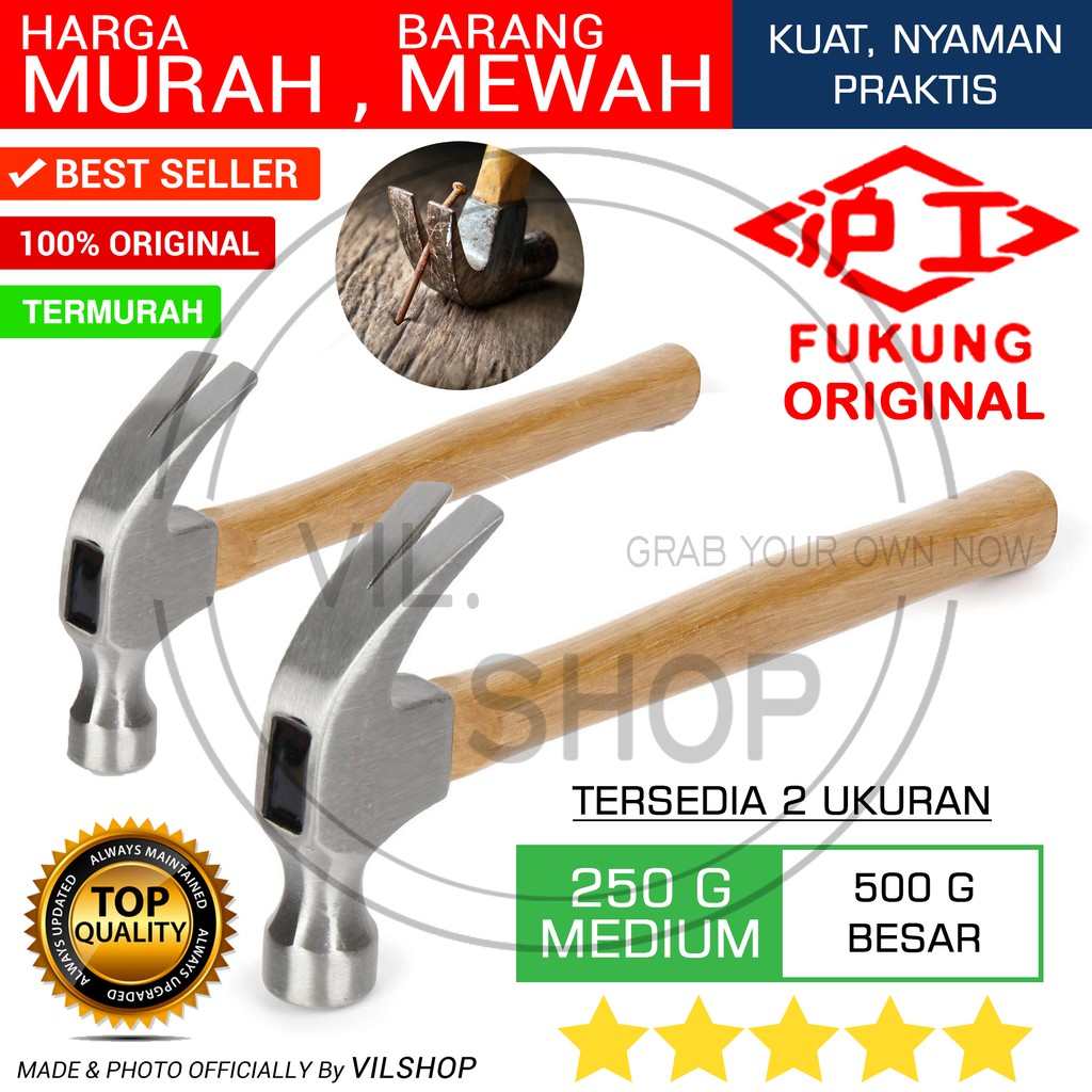 KAYU Hammer HAMMER HAMMER ORIGINAL Nail Removal HAMMER Goat Head Claw ...