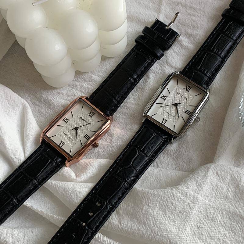 SENSES// Special-Interest Design Watch Retro Style Roman Digital Square ...