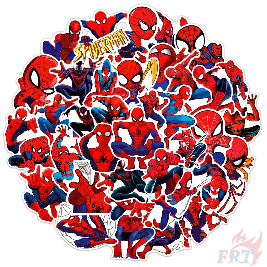 50Pcs/Set Spider-Man Series 04 Stickers DIY Fashion Mixed Waterproof ...