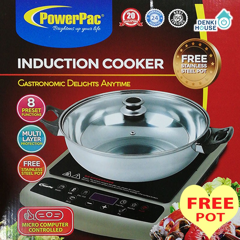 [PowerPac]PPIC848/ Steamboat induction cooker 1800W free pot micro ...