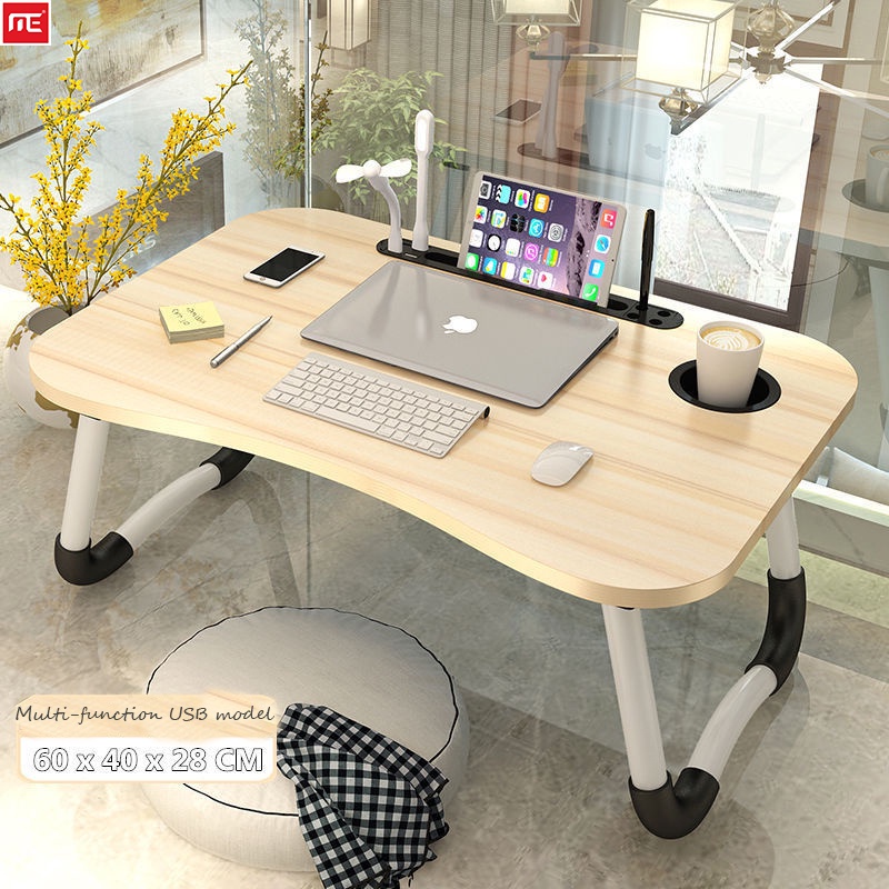 Foldable Laptop Wooden table /Bed Desklazy person computer desk ...