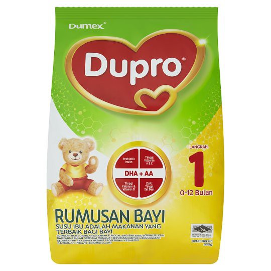 Dumex Dupro Step 1 Baby Formula for 0-12 Months 850g / Step 2 Baby ...