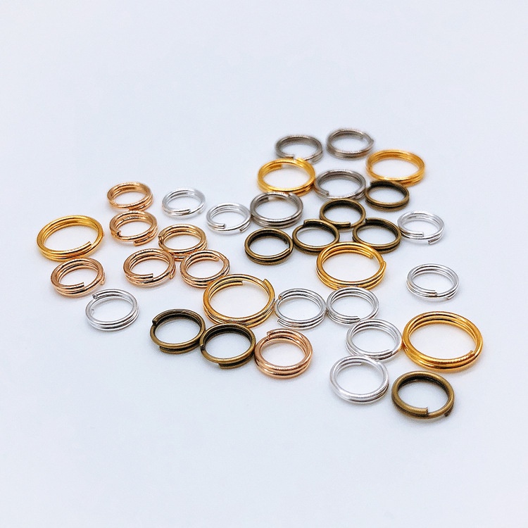 200pcs/pack diy Key Ring Accessories Aperture Multi-Size Double Ring ...