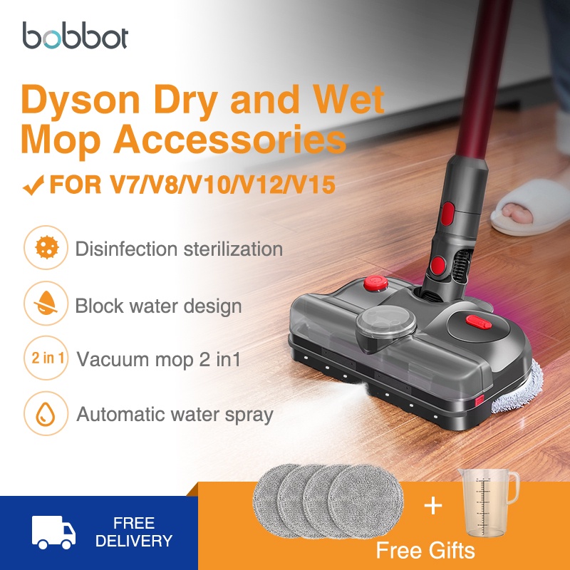 Bobbot Dyson Accessories Fluffy Electric Dry and Wet Mop Cleaning Head ...