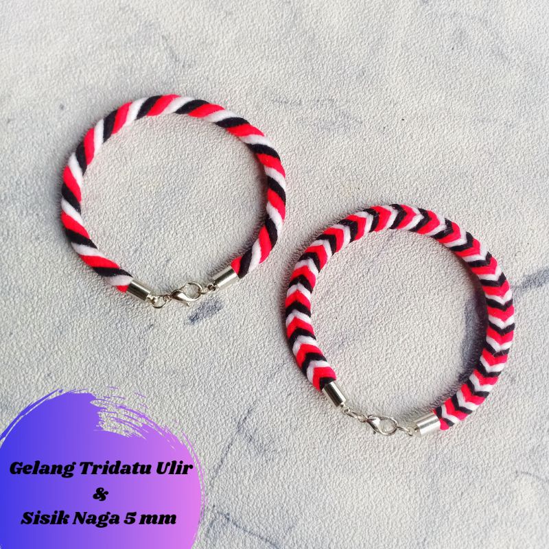 5 mm Thick Tridatu Bracelet / Tridatu Cantelan Bracelet / Dragon Scale ...