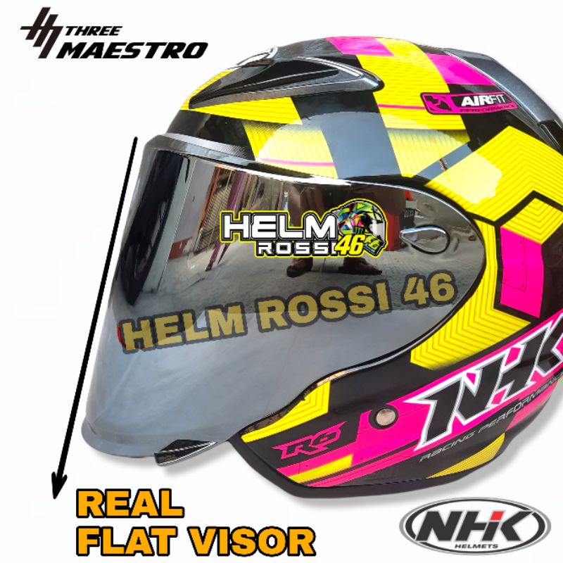 Nhk R6 R 6 FLAT Visor Glass Iridium Silver Blue Gold Smoke Darksmoke ...