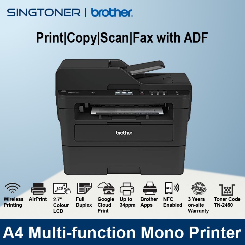 [Local Warranty] Brother MFC-L2750DW 4-in-1 Mono Multi-Function Laser ...