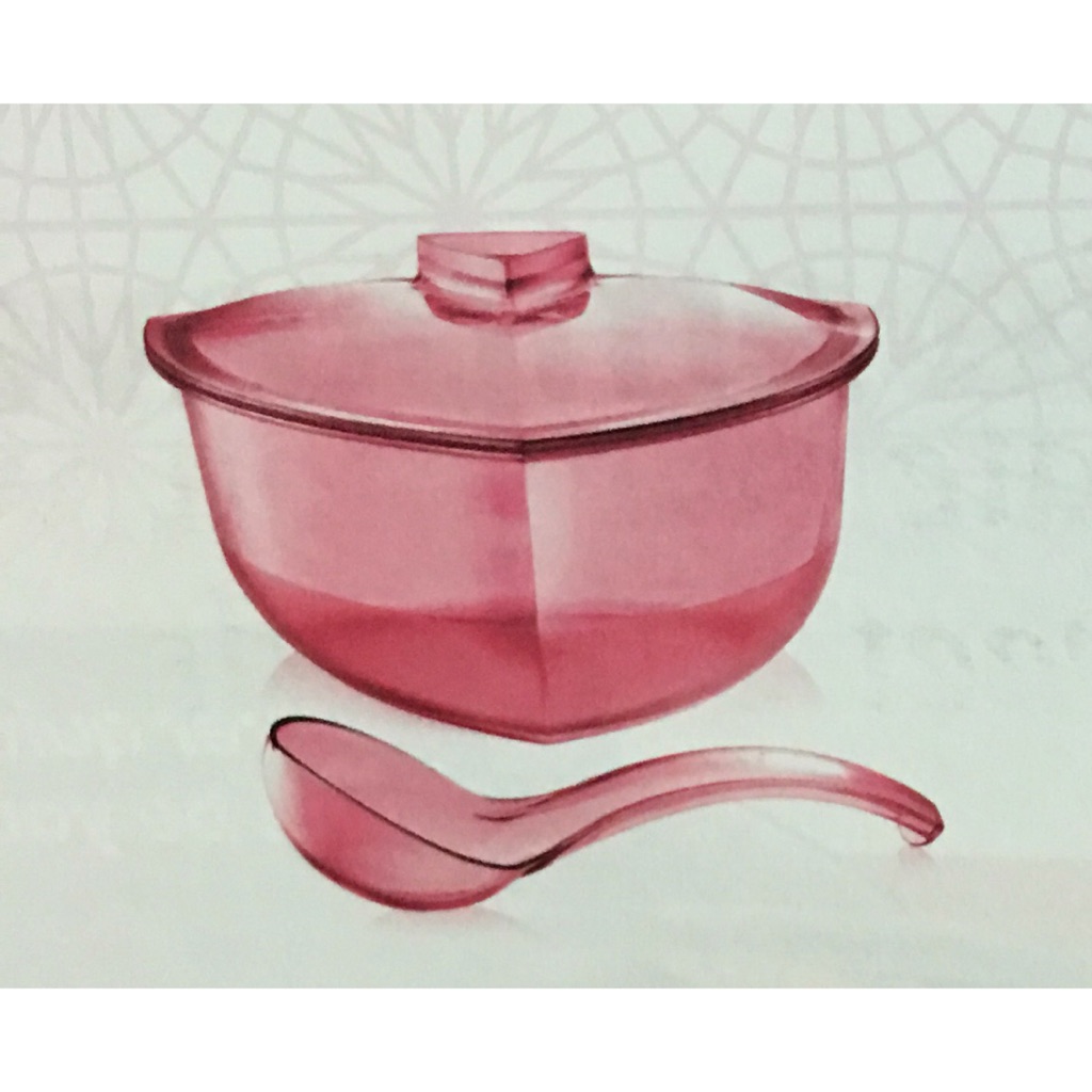 Tupperware Roza Triangular Soup Server with Ladle 2.2L | Shopee Singapore
