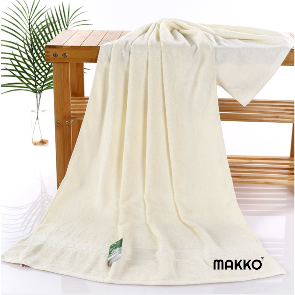 MAKKO Bamboo Fiber Bath and Face Towel | Shopee Singapore