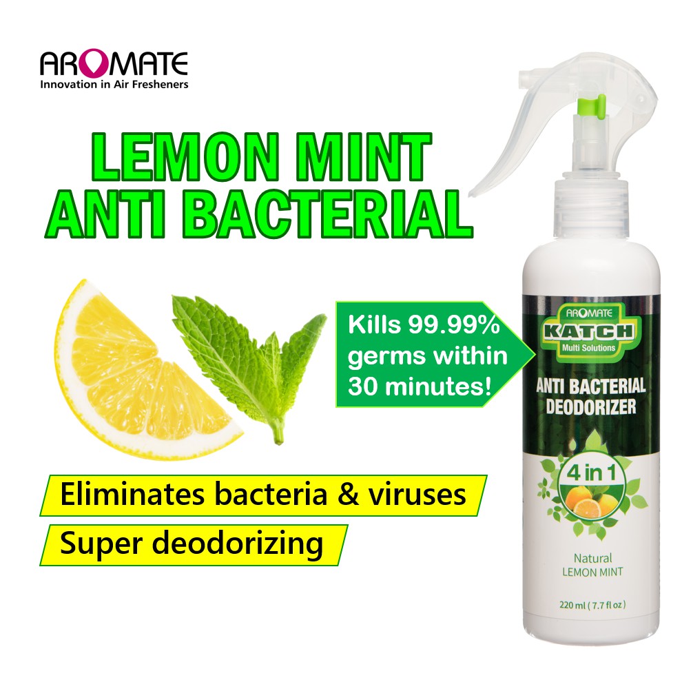 Aromate Katch Anti-Bacterial LemonMint Deodorizer Room Spray | Shopee ...