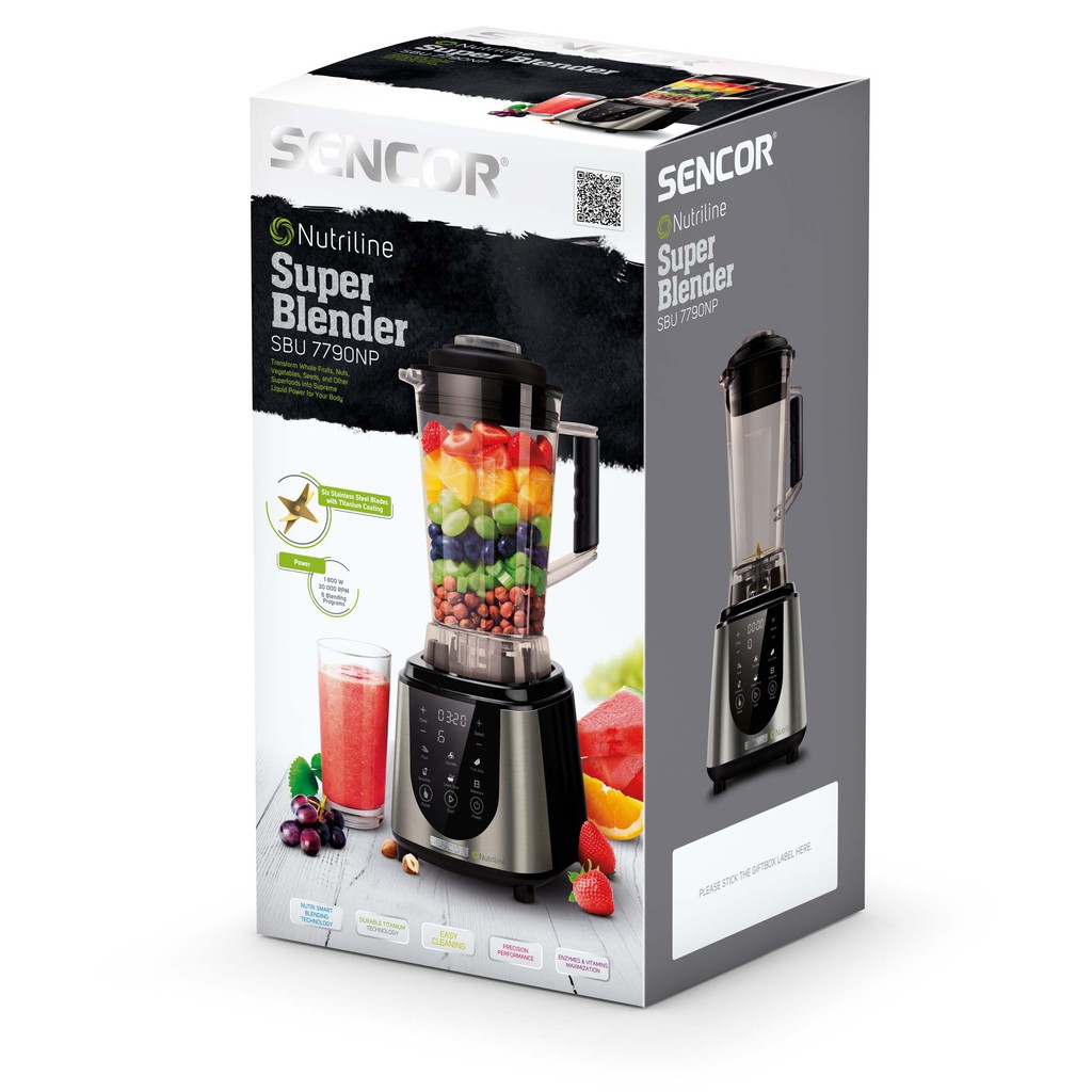 Sencor Nutri Super Smart Blender with 1800W Power and 30,000 RPM - SBU ...