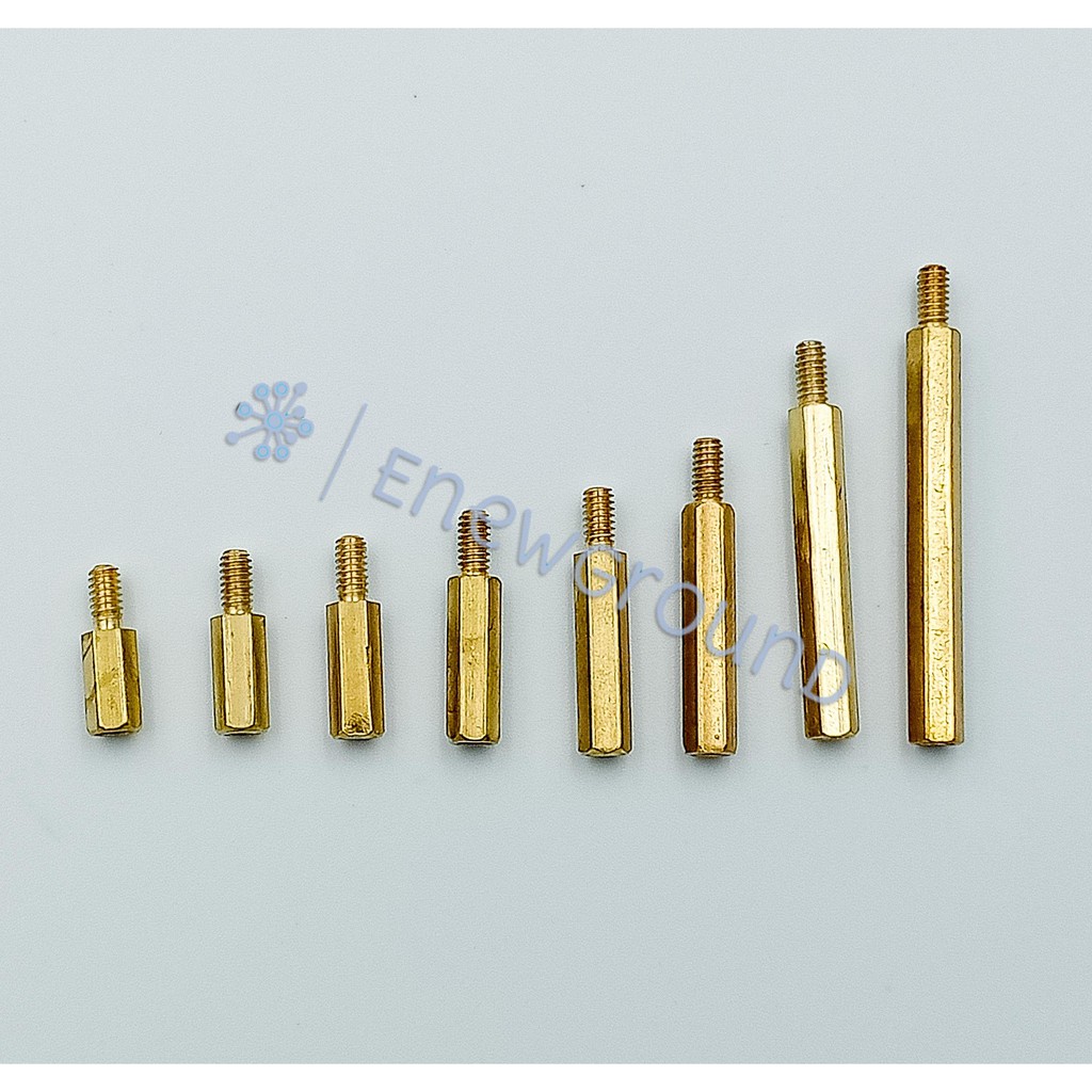M2 Hexagonal PCB Stand (Copper, with M2 304 Stainless Steel Bolt & Nut ...