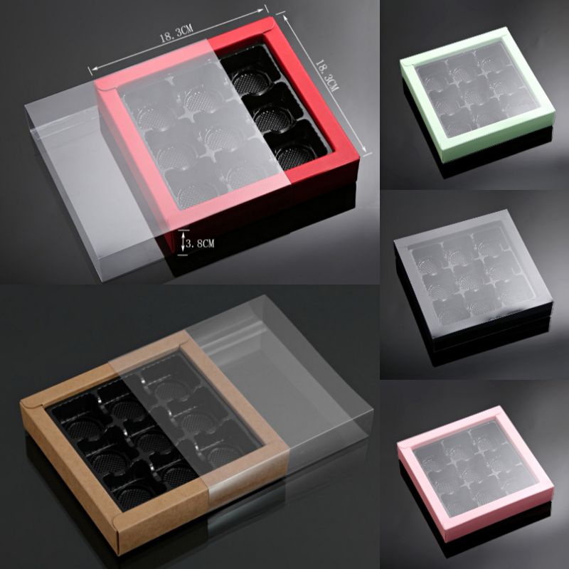 [SG🇸🇬Fast Delivery] 9/16 Cavities PVC Clear Cover Chocolate Gift Box ...