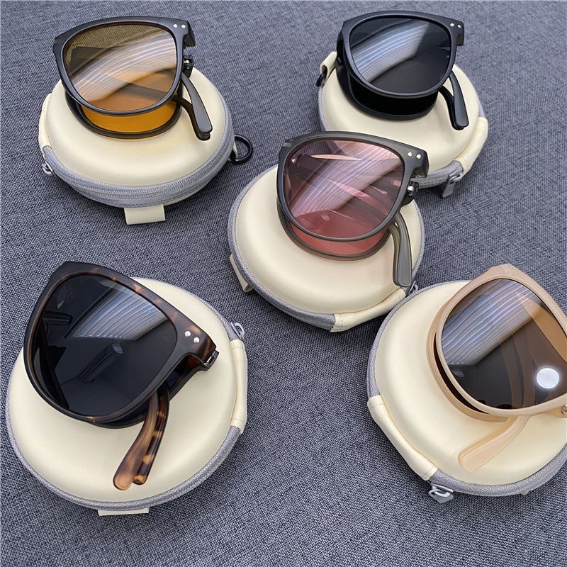 [SG Seller] Foldable Sunglasses With BOX Folding Glasses With Case Men ...