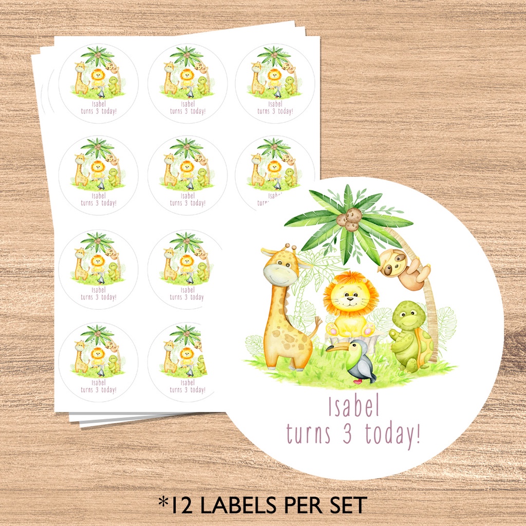 Personalised Birthday Sticker Labels Party Favor Labels Goodie Bag ...