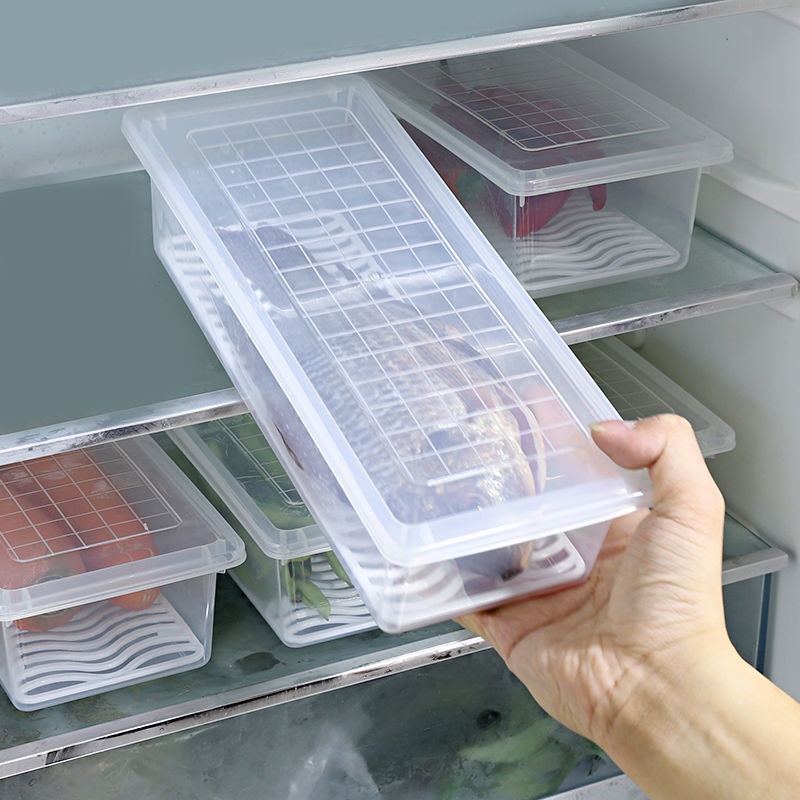 Thickened Storage Box Drawer-Type Sealed Crisper Anti-Odor Draining ...
