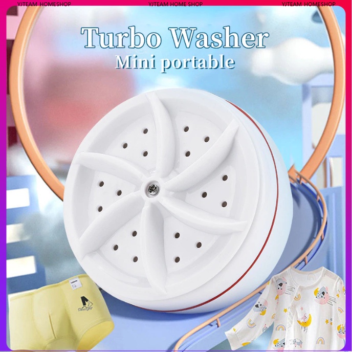 🇸🇬Ready Stock🇸🇬 10/30W Mini Ultrasonic Turbo Washing Machine Portable ...