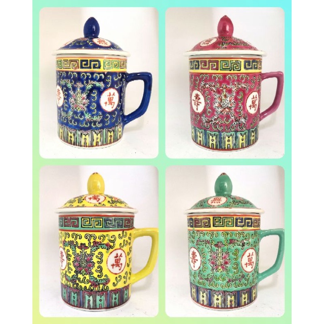 万寿无疆杯 Wan Shou Wu Jiang Mug Varieties Colors Wanshou Wujiang 万寿无疆马克杯 ...