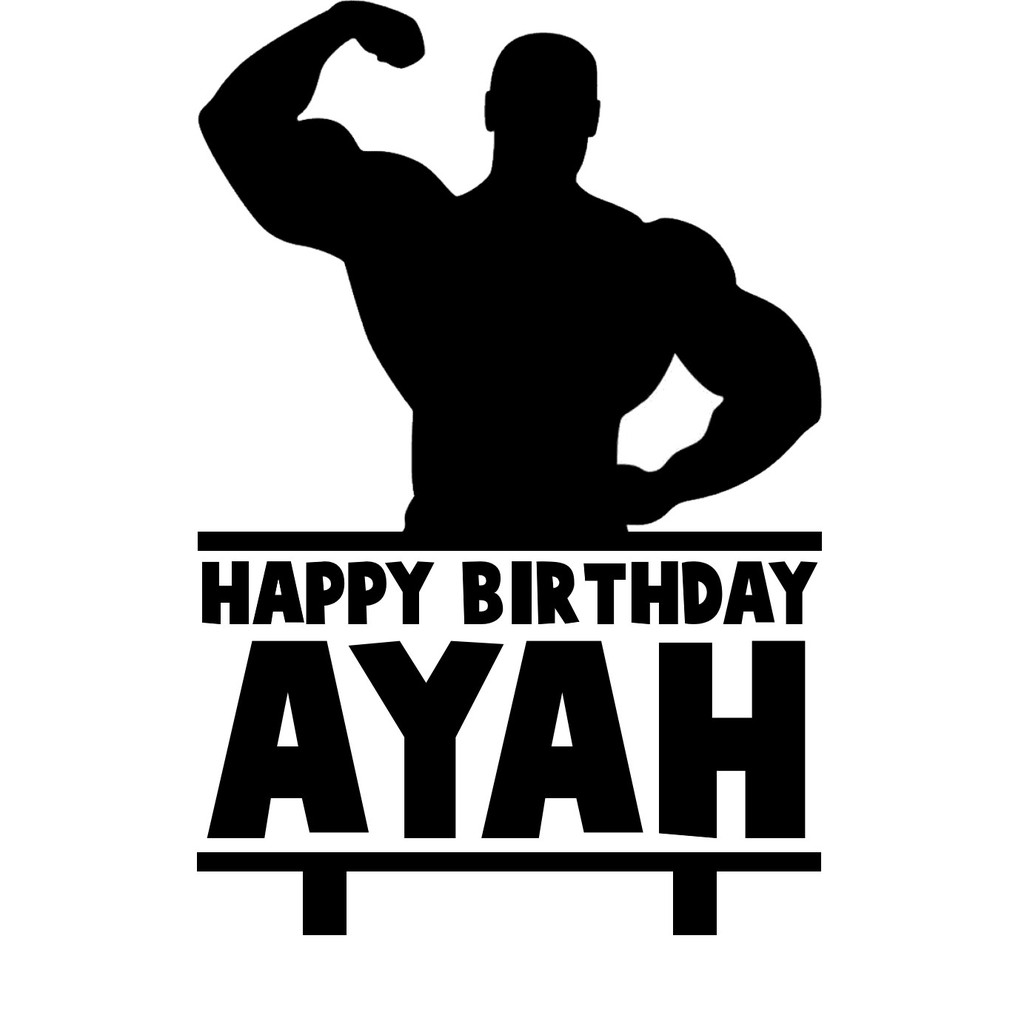 Custom Cake Topper - Muscle Man | Shopee Singapore