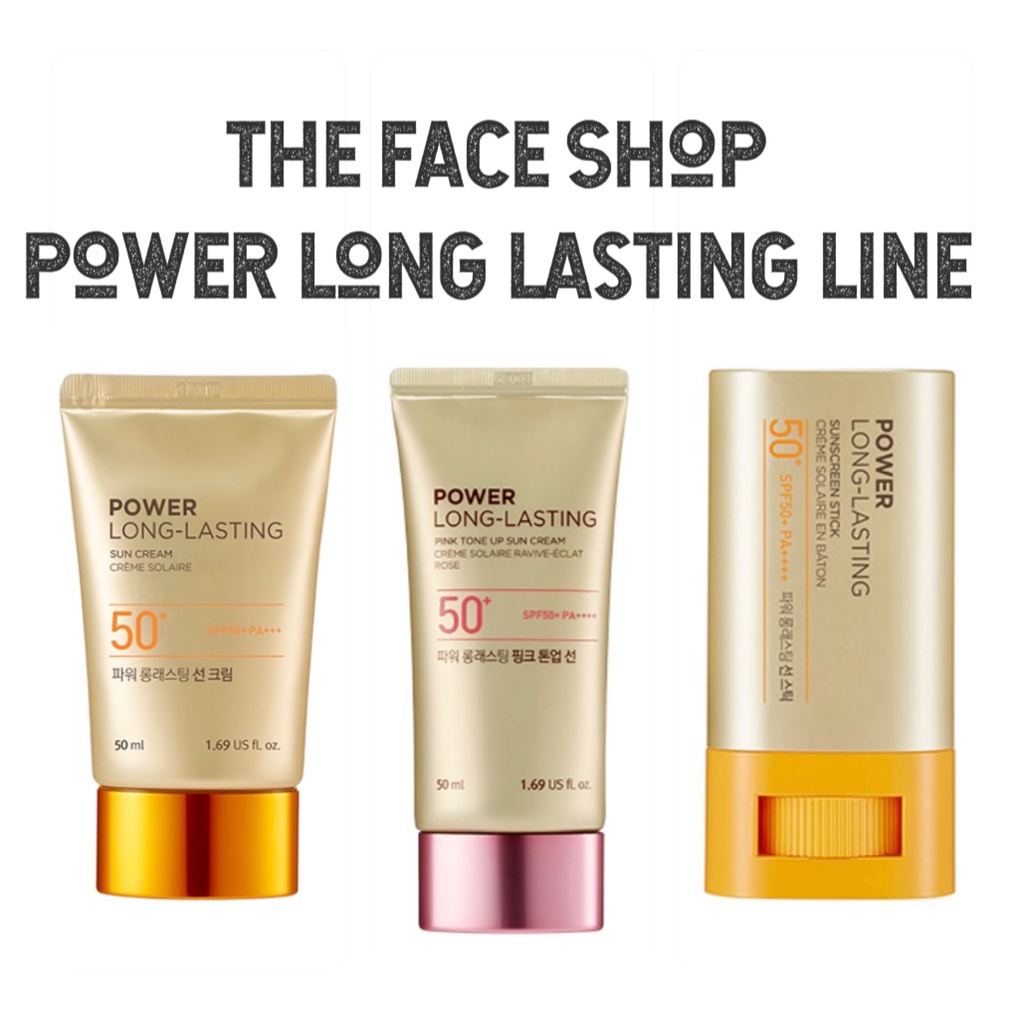 [The Face Shop] Power Long Lasting Suncream 50ml SPF50+ PA+++, Power ...