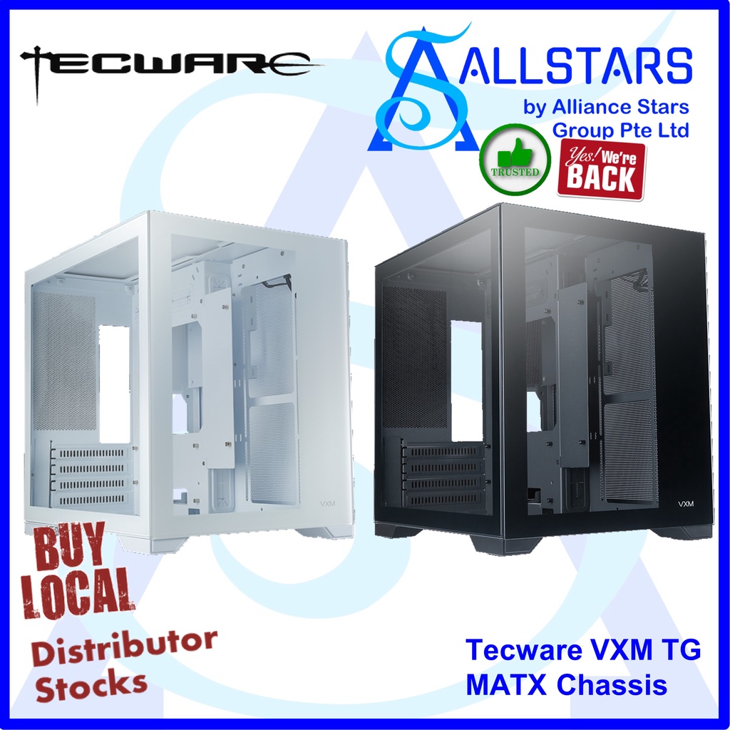 Tecware VXM TG MATX Chassis / Case (Warranty 1year on switch only ...