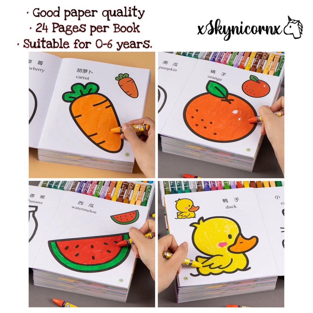 Children / Kids Bilingual Colouring Learning Book | Shopee Singapore