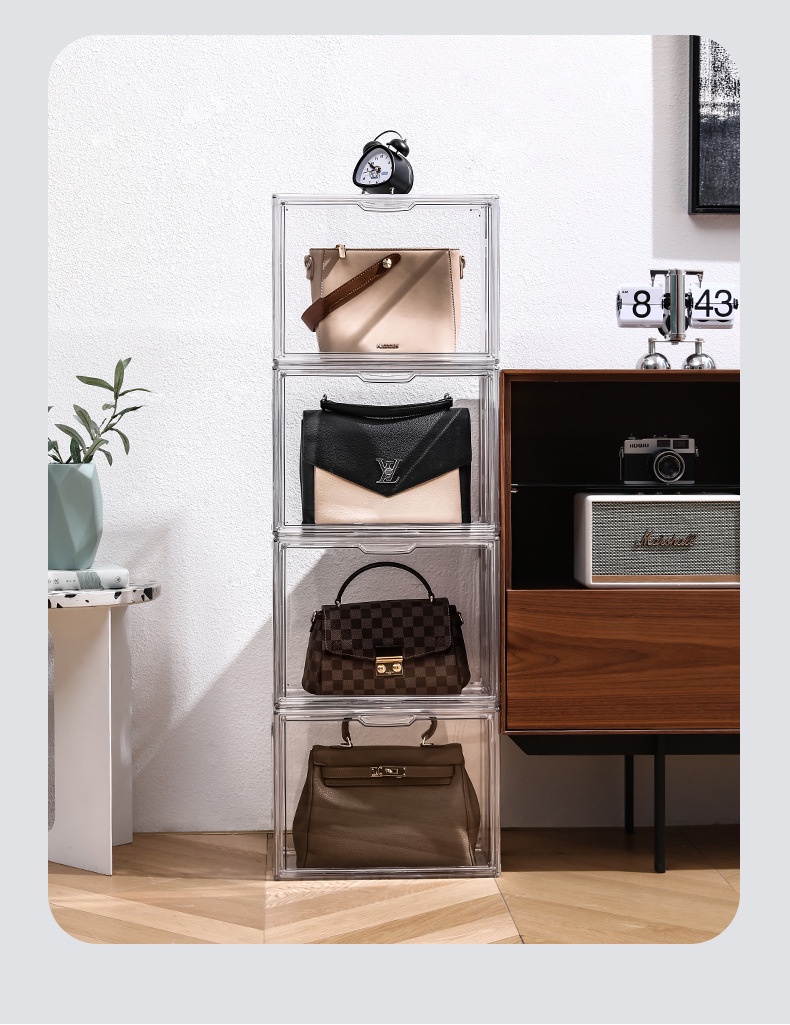 LUXATAS™ Atelier Clear storage Collectable Bag box display magnetic ...