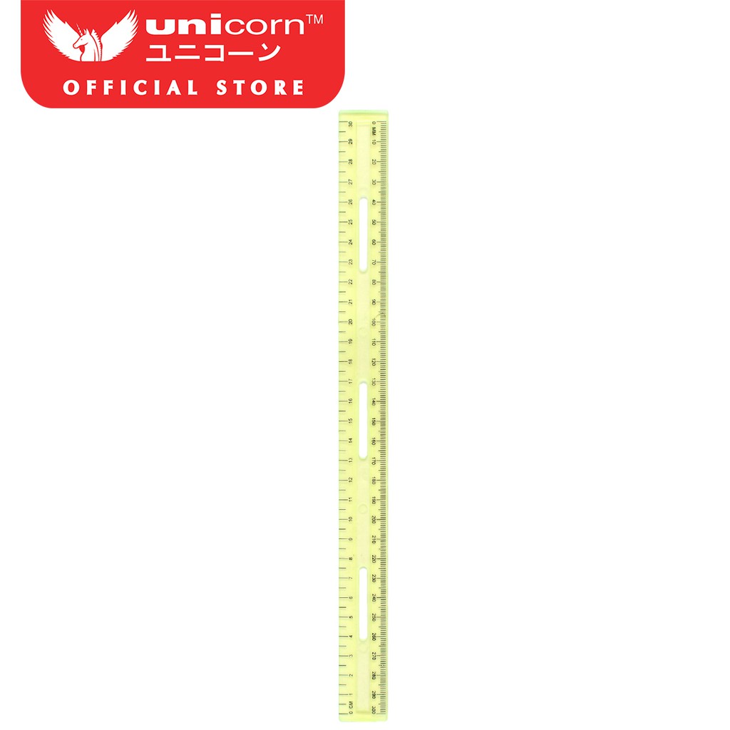 Unicorn 30cm Transparent Colour Ruler ( 30cm / 300mm / Transparent ...