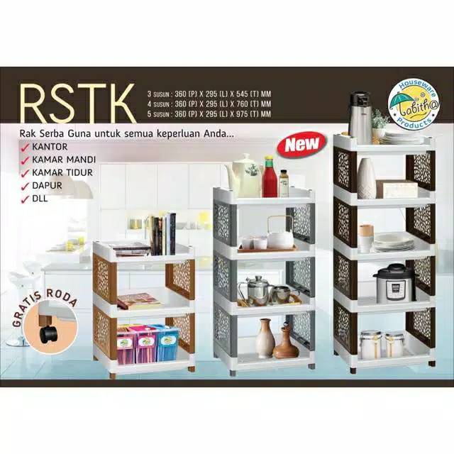 Multi-purpose plastic shelves / salon shelves / stacking wheel shelves ...