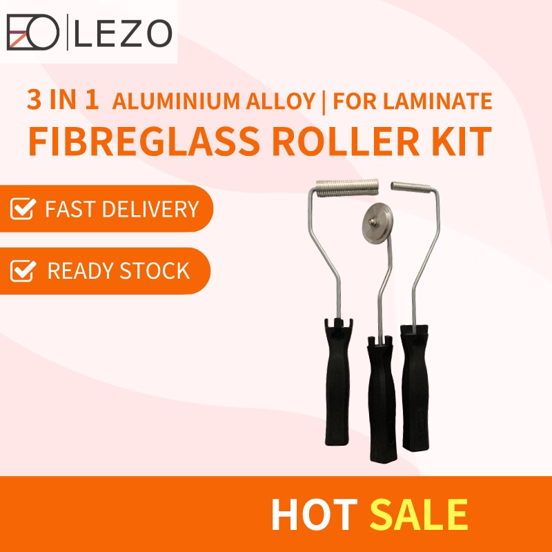 LEZO FIBERGLASS BUBBLE ROLLER KIT ( 3 IN 1 ) For Fibreglass Laminate ...