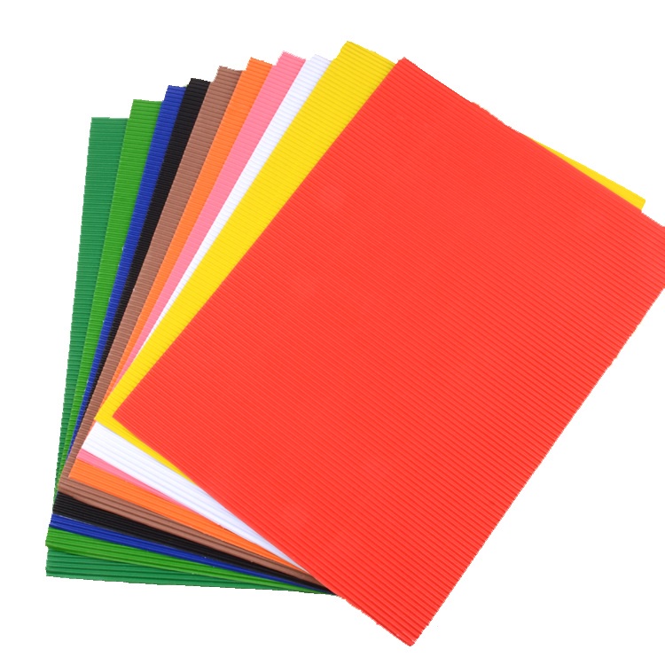 A4 Metalic/Normal/Fluorescent Corrugated Paper Mix Color 10pcs/pkt ...