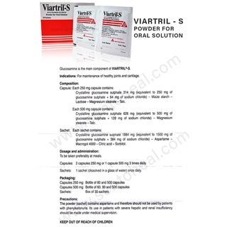 Viartril-S Glucosamine Sulphate Powder 30 sachets - Viartril S | Shopee ...
