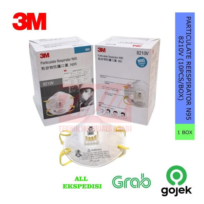 3M N95 Particulate Respirator Mask 8210V (10Pcs/Box) | Shopee Singapore