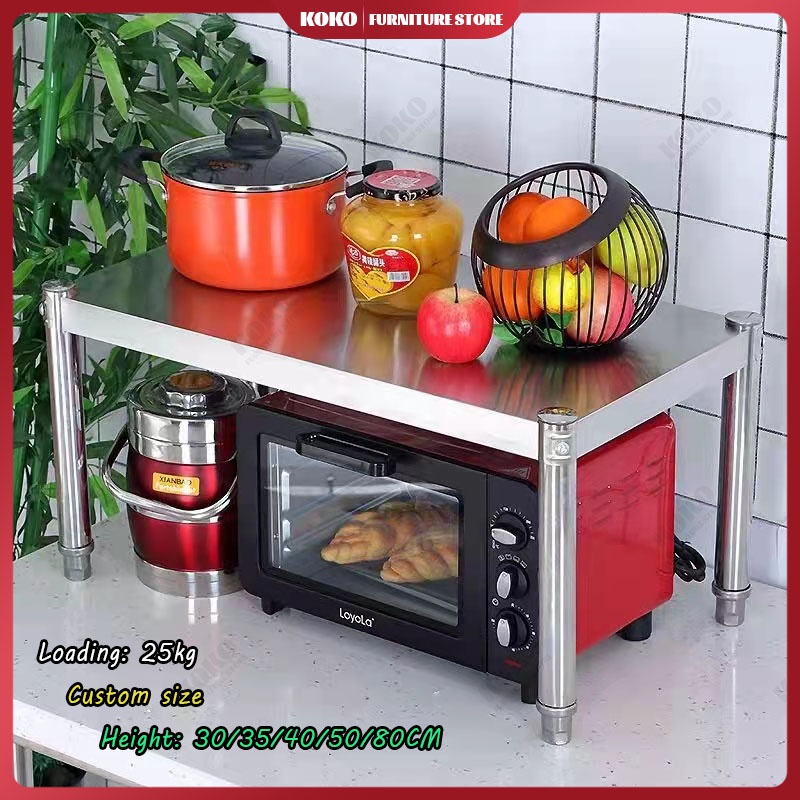 （customizable）Stainless steel countertop,40cm one-tier kitchen rack ...