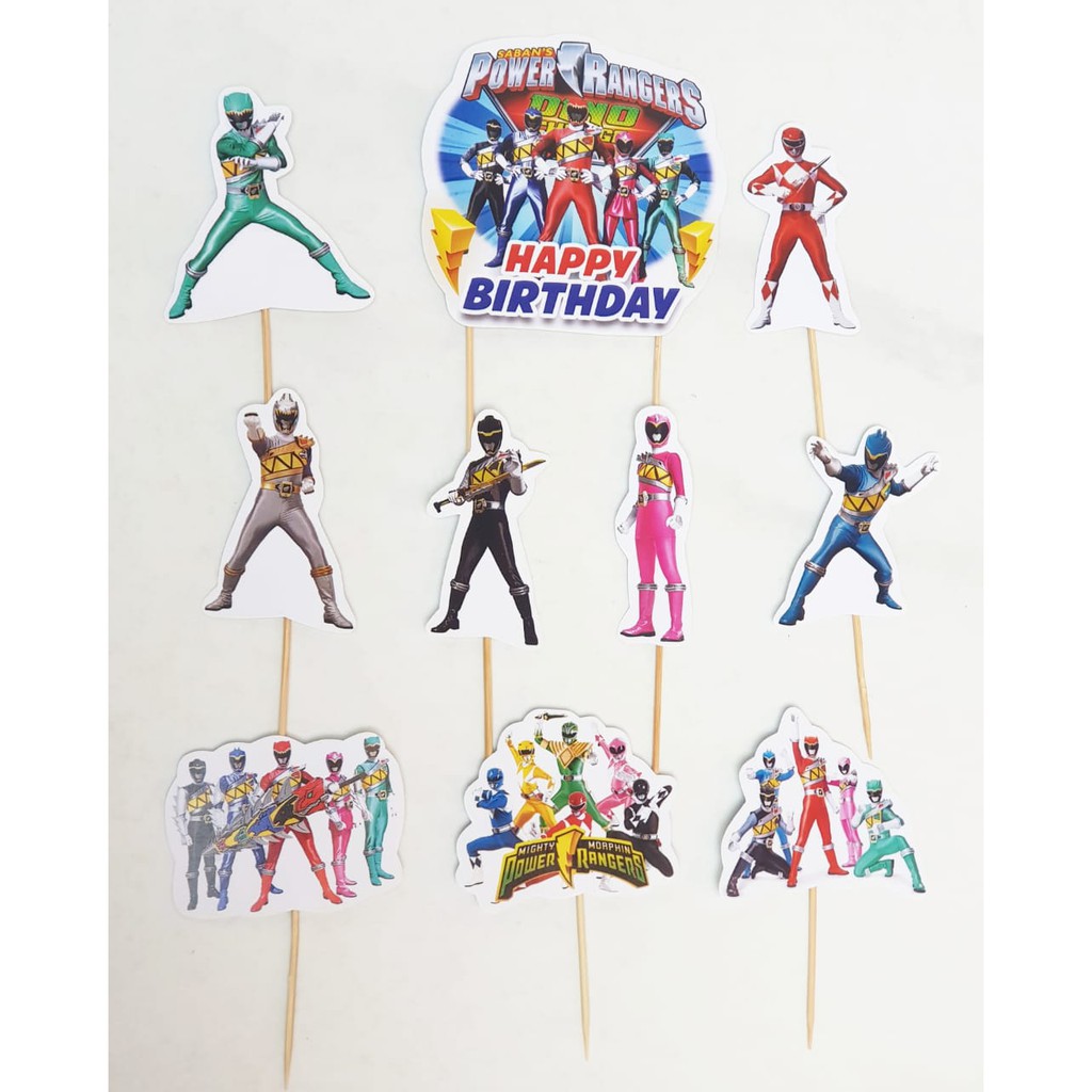 Power Rangers Cake Topper (10pcs) | Shopee Singapore