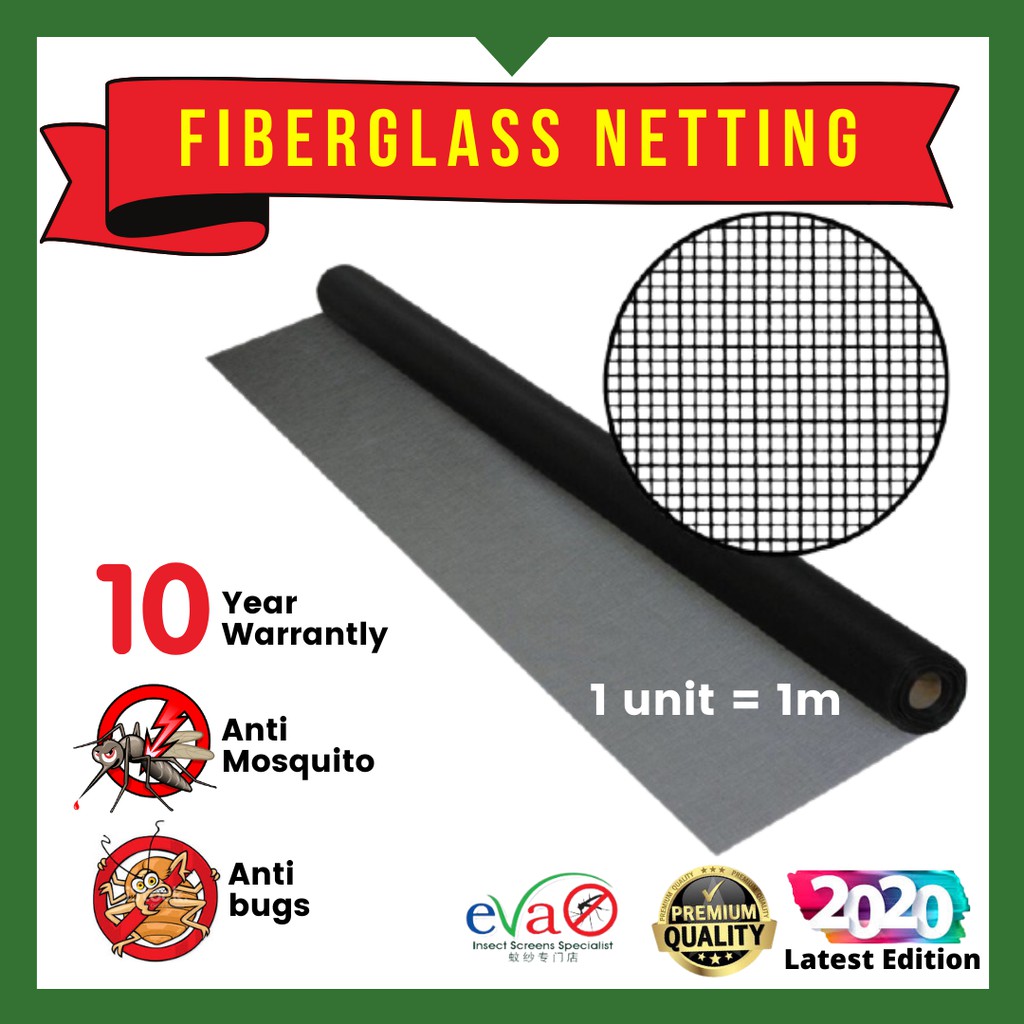 SHIP FROM PERAK 1M Fiberglass Netting Insect Screen Mosquito Net Fiber ...