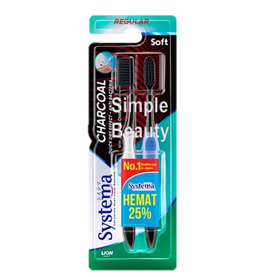Systema Charcoal Big Head Toothbrush, 2s | Shopee Singapore