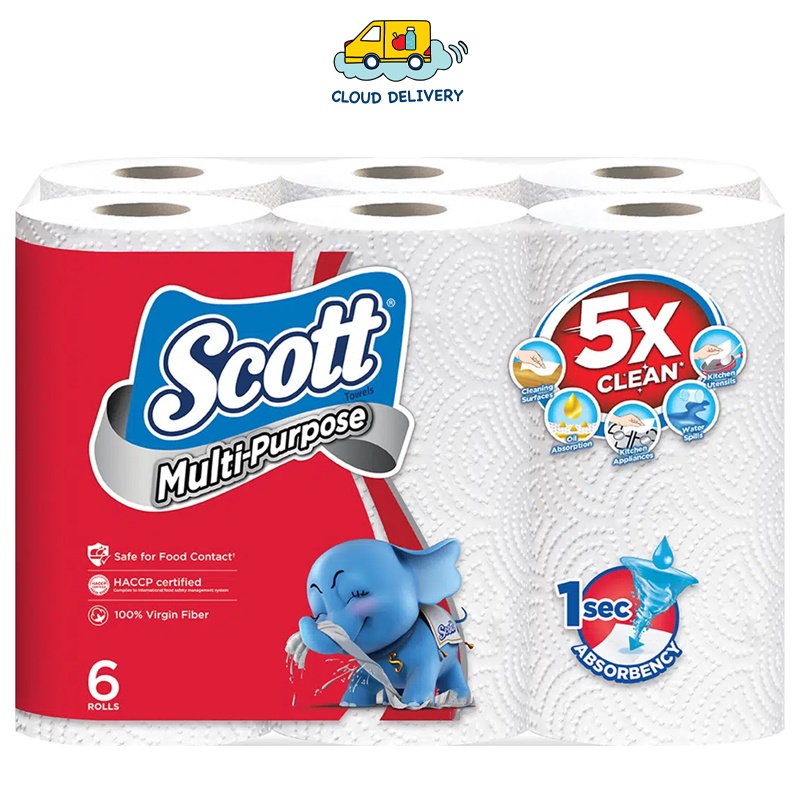 Scott Multi Purpose Kitchen Towels (6 x 52s) | Shopee Singapore