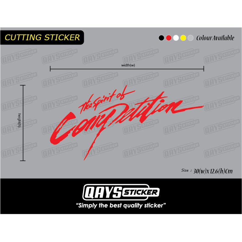 1 pc Sticker SPIRIT OF COMPETITION jdmsticker japan ralliart mitsubishi ...
