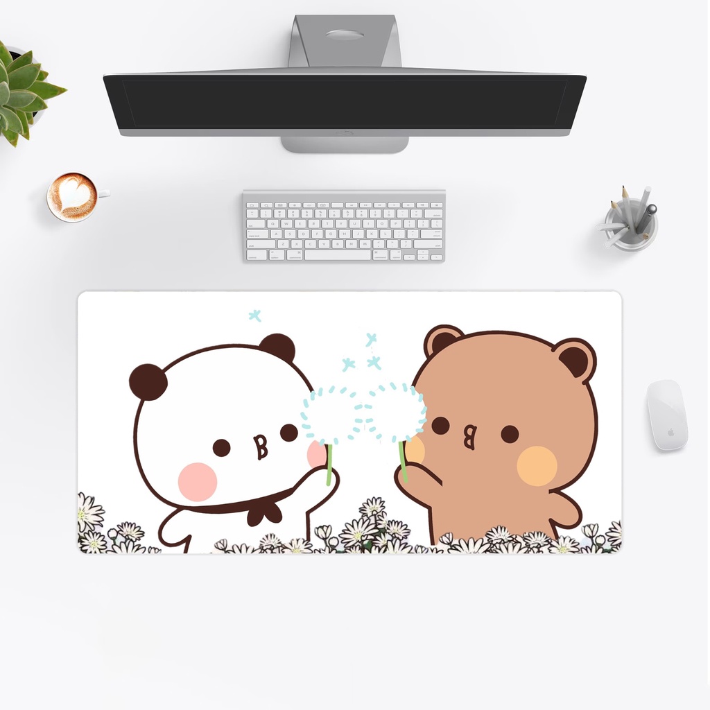 Peach And Goma Mochi Cat Gaming Mouse Pad PC Desk Mat Cute Bear 900x400 ...