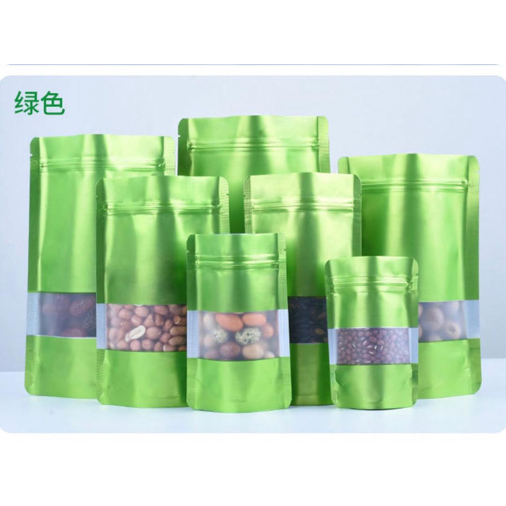 50pcs Colour Matte Zip lock Bag with Window/Colour Zip lock Aluminium ...