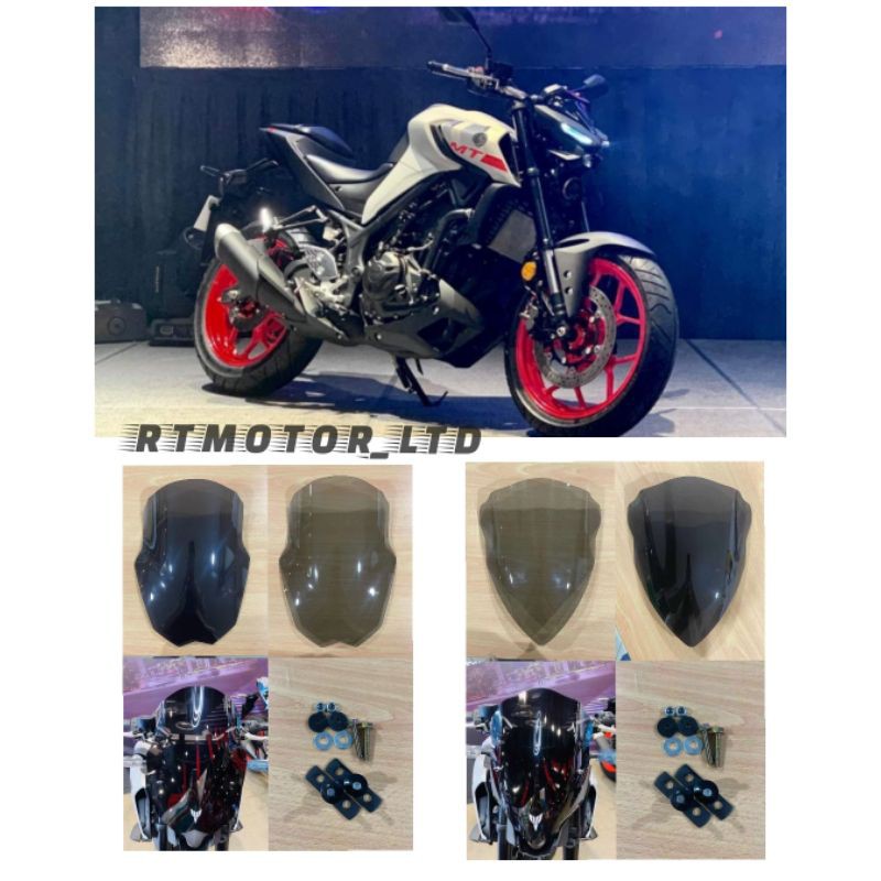 YAMAHA MT25 WINDSHIELD WITH BRACKET AND SCREW YAMAHA MT-25 WINDSCREEN ...