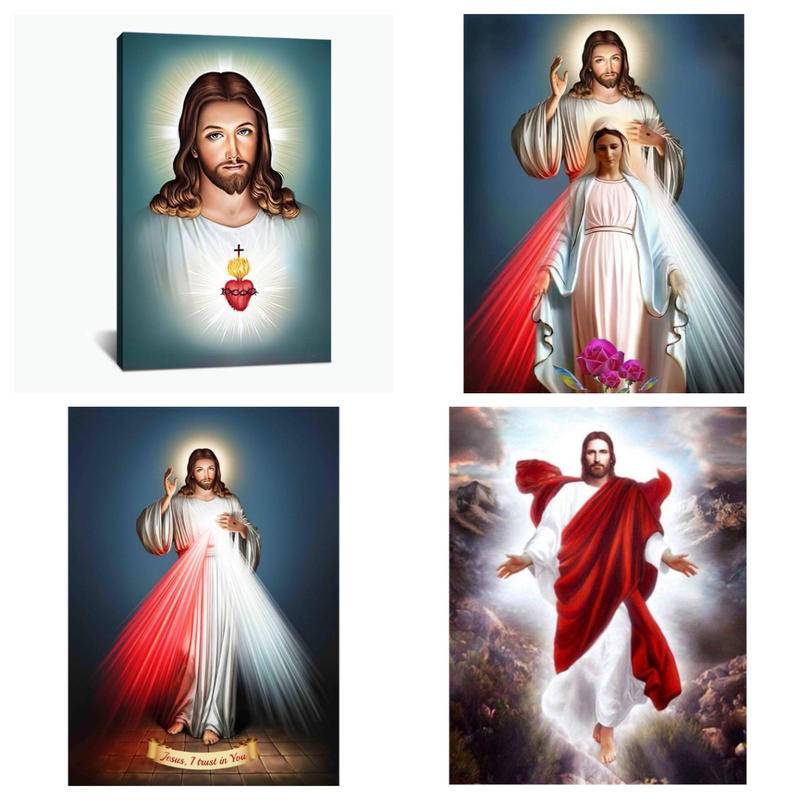 (small size )Jesus Poster Heart canvas posters Paintings Prints Virgin ...