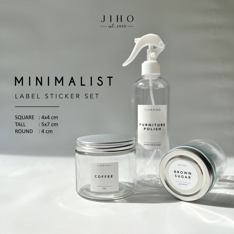 Minimalist Label Sticker Set Kitchen Home Organizer | Shopee Singapore