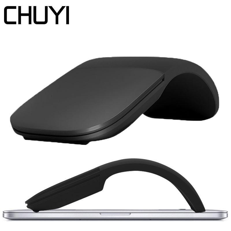 Silent Wireless Touch Mouse Arc Touch Roller USB Mice Ultra Thin Laser ...
