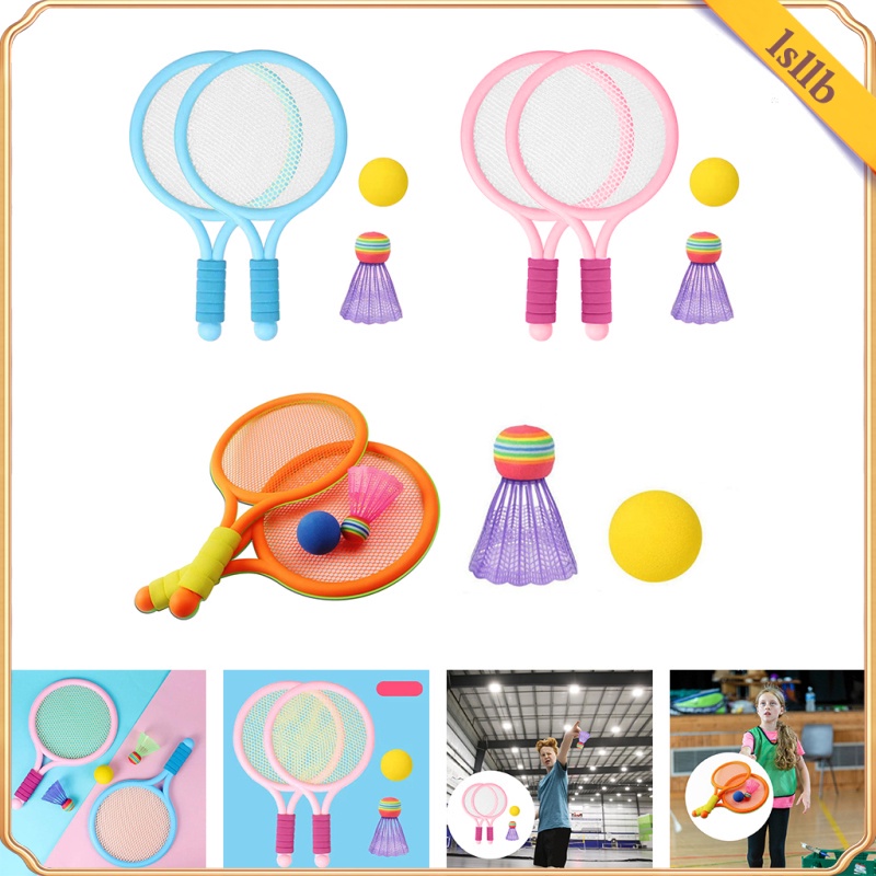 Badminton Set for Kids with 2 Rackets, Tennis Racquet Play Toys Gifts ...