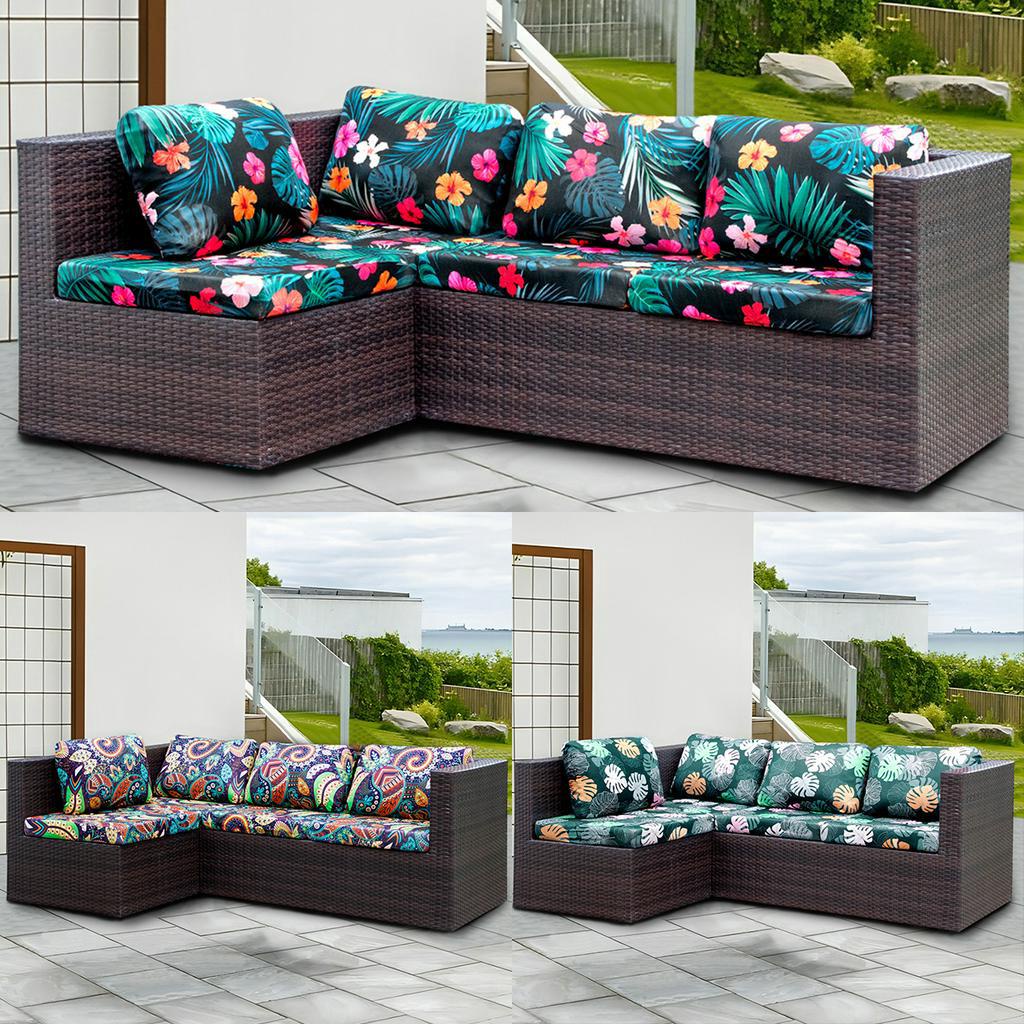 1 Piece Set Printed Outdoor Sofa Cushion Cover Elastic Universal Sofa ...