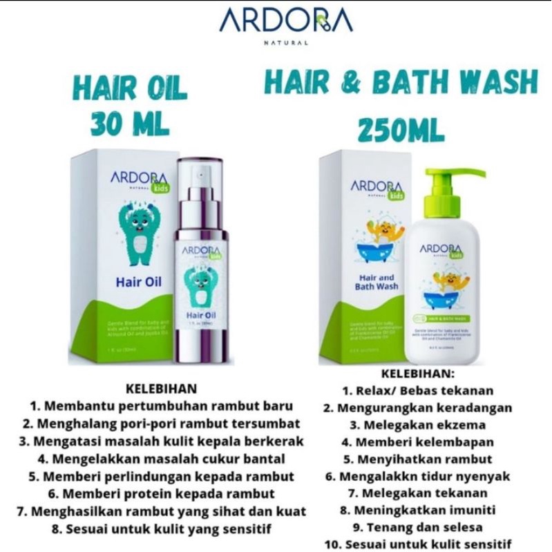 ARDORA HAIR OIL ARDORA HAIR AND BATH WASH ARDORA NATURAL PELEBAT | Shopee Singapore
