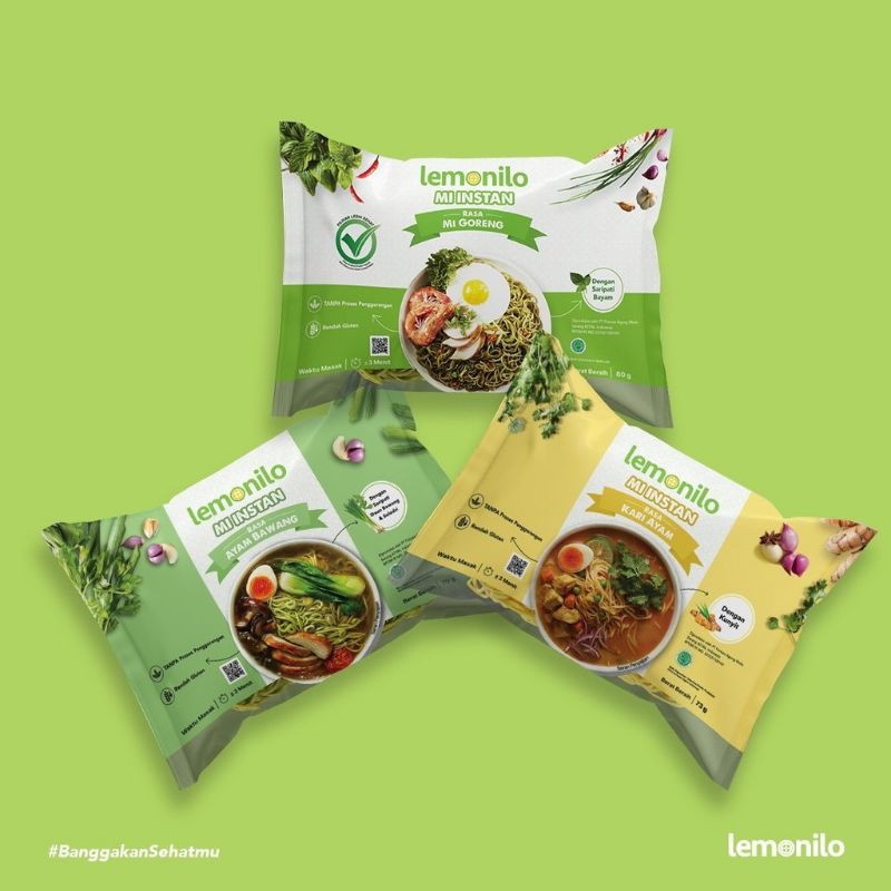 Lemonilo Noodle, Healthy Instant Noodle Chicken Curry Flavor, Onion ...