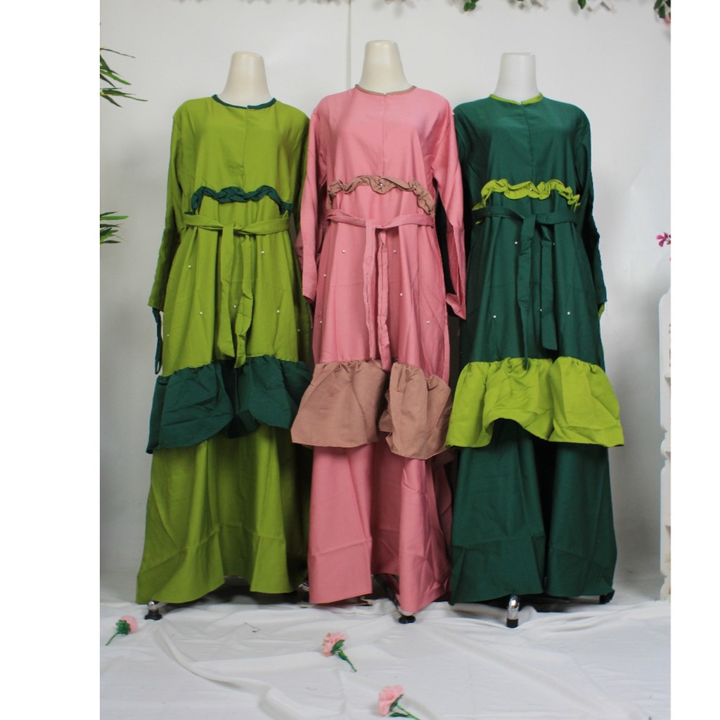 Robe Baloteli Mutiara Maharani Remple Ruffle Umpak Hand Shaved Busui ...